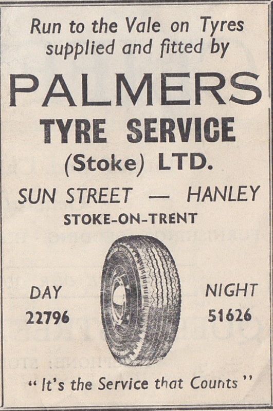 Pictured: Vintage Port Vale programme adverts - onevalefan